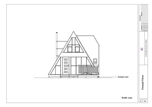 A-Frame Cabin Wood House Plan & Modern Style 3D images,PDF Blueprints ...