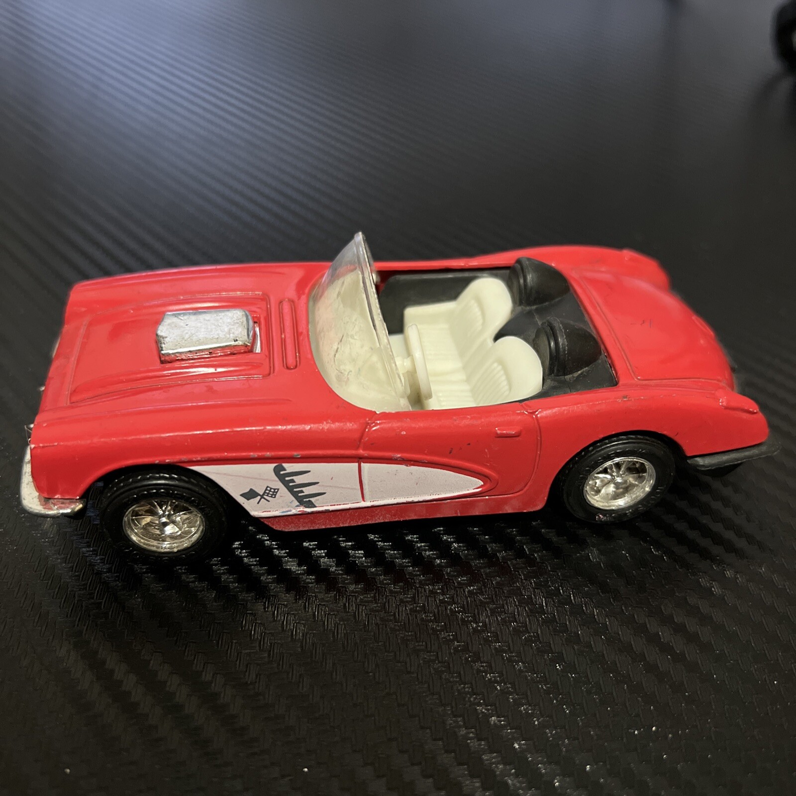Vintage Tootsietoy 59 Chevy Corvette Red Convertible Toy Car..Fast ...