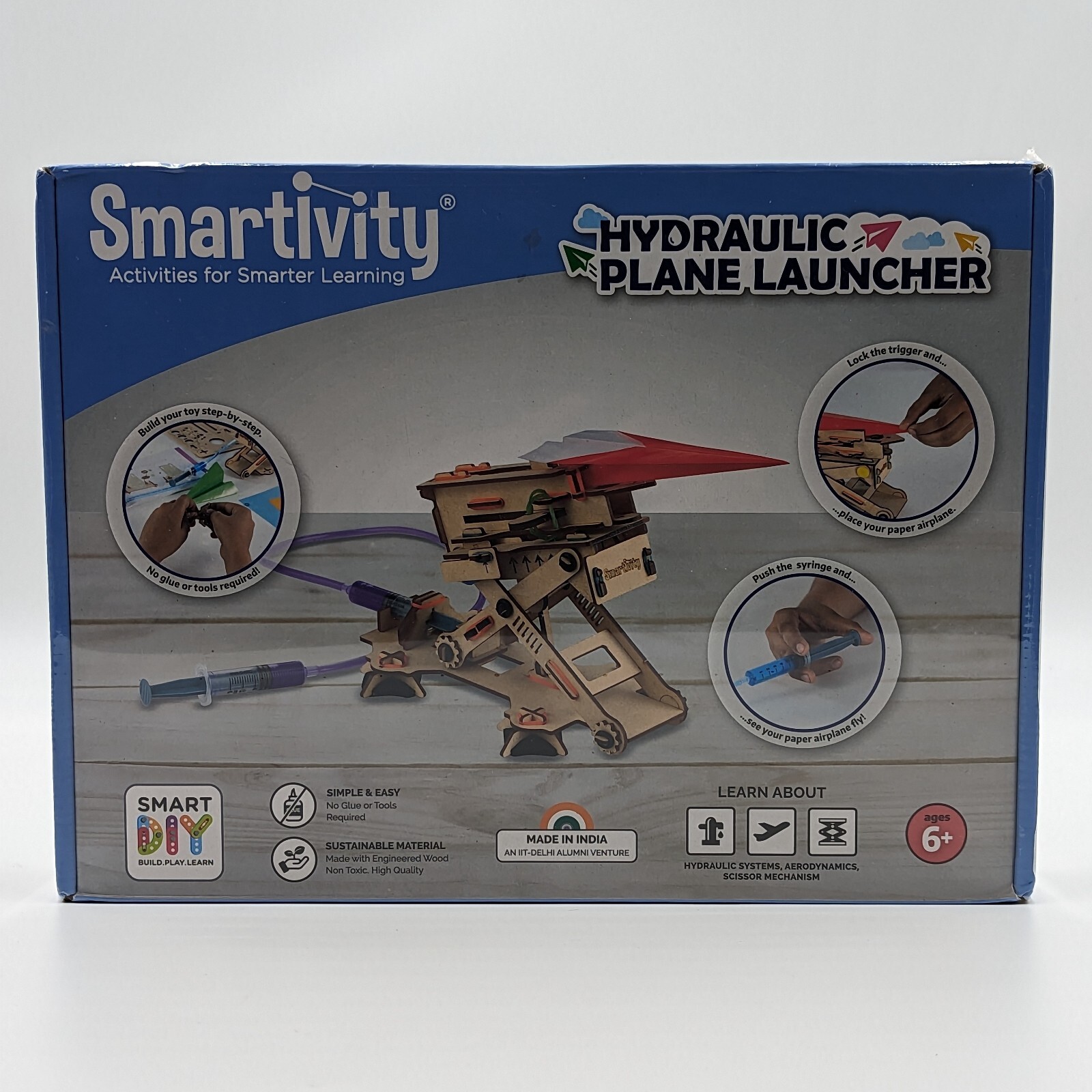Hydraulic Plane Launcher STEM Educational Construction Toy Kit Smartivity Age 6+ | Fabricating ...
