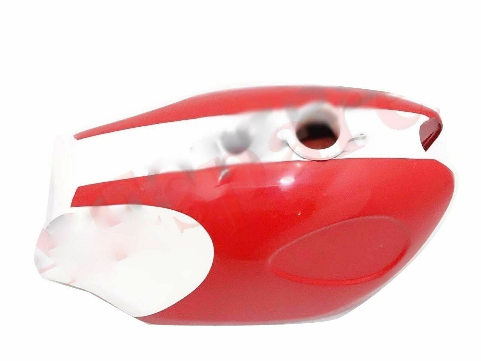 BSA B25 B44 Star Fire Steel Red & White Painted Petrol Gas Fuel Tank | eBay