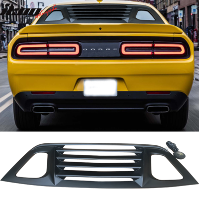 Fits 08-22 Dodge Challenger Window Louver Rear Cover Unpainted ABS | eBay