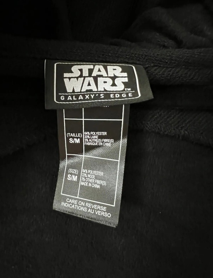Star Wars Sith Black Robe Adult Small/Medium Galaxy’s Edge Costume ...