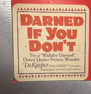 SMIRNOFF DEKUYPER darned (OUTBACK steakhouse) 4 INCH SQUARE BEER ...