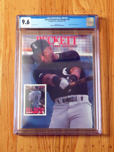 Bo Jackson Beckett Baseball Monthly Magazine 11/91 #80 CGC 9.6 RARE | eBay