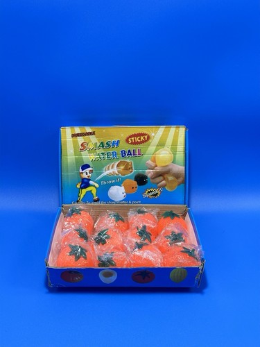 12 Pieces Orange Fruit Sticky Bombs Squish Splat Ball Smash It Squishy ...
