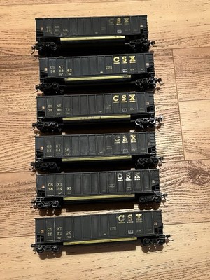 LOT of 6 HO Scale CSX Railway Bethgon Open Hoppers NO BOX* | eBay