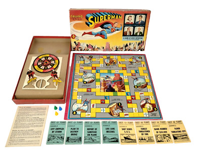 Calling Superman Board Game Vintage 1954 Near Complete With Manual | eBay