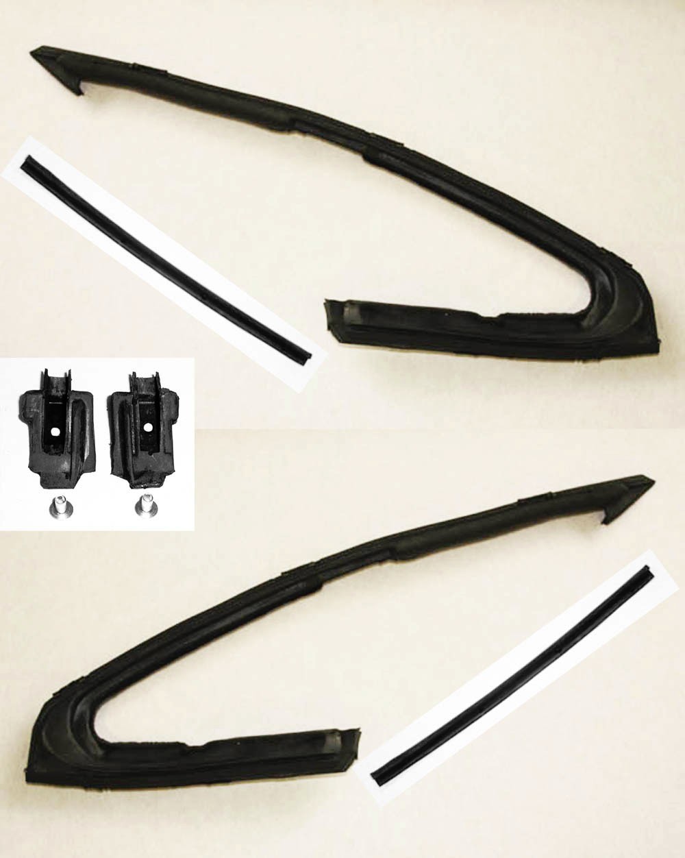 NEW! 1965-1966 Mustang Vent Window Weatherstrip Kit Pair, 6pc Kit Left ...