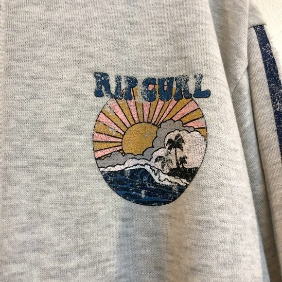 Rip Curl Rainbow Graphic Beach Bohemian Coverup Hoode… - Gem