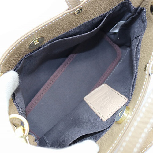 Russet Micro Leather Shoulder Bag Handbag 2Way Brown /Sr30 Sh Ladies | eBay