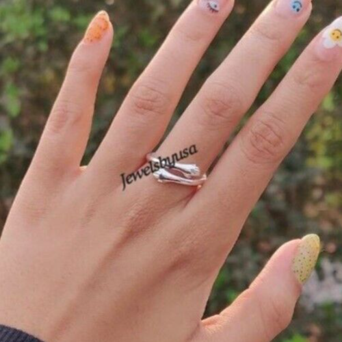 Womens Fine Solid Metal Adjustable Friendly Hug Toe Ring Gift For Her ...