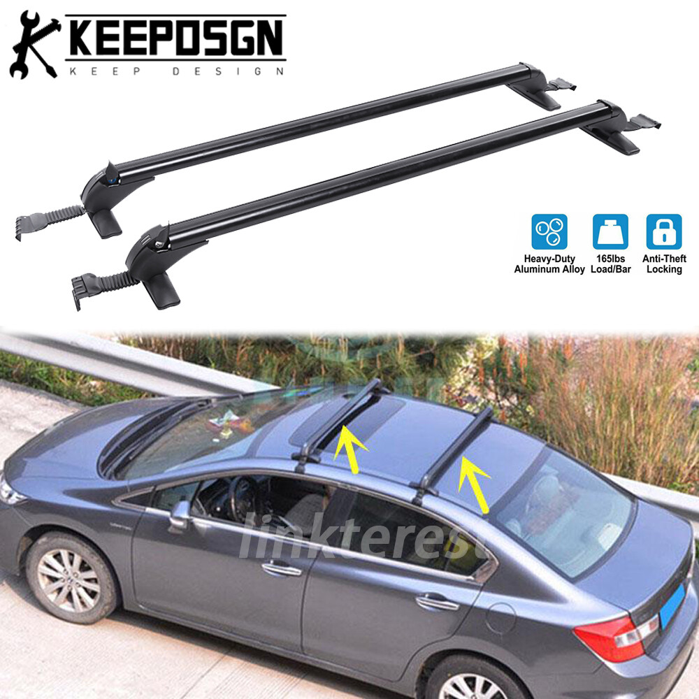 43.3" Car Top Roof Rack Cross Bar Luggage Carrier Cargo w/ Lock for ...