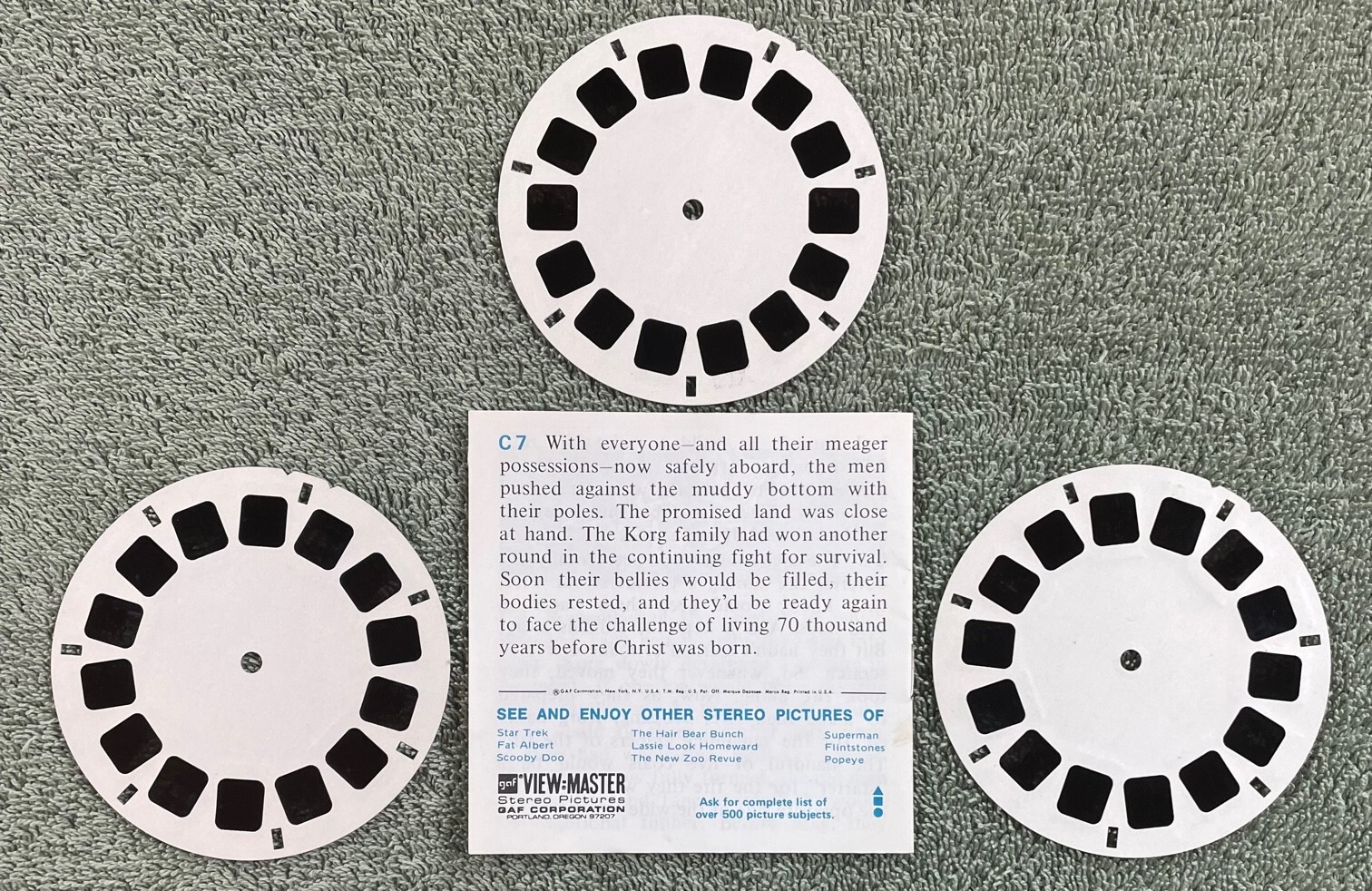 View Master Reel Set B 557 Korg 70,000 BC with Booklet | eBay