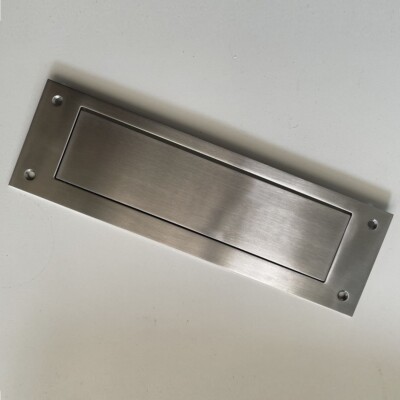 Letter Box Plate Satin chrome 330x100mm Slot 255mm*68mm | eBay