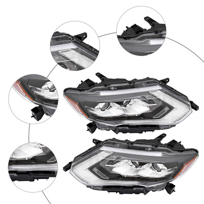 For 2017 2018 2019 2020 Rogue SL Hybrid Pair LED Headlights Headlamps ...