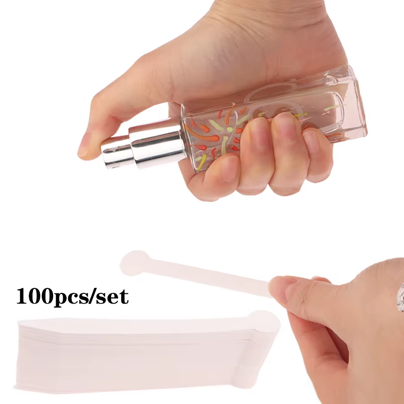 100Pcs/Pack White Perfume Essential Oils Test Paper Strips Aromatherapy ...