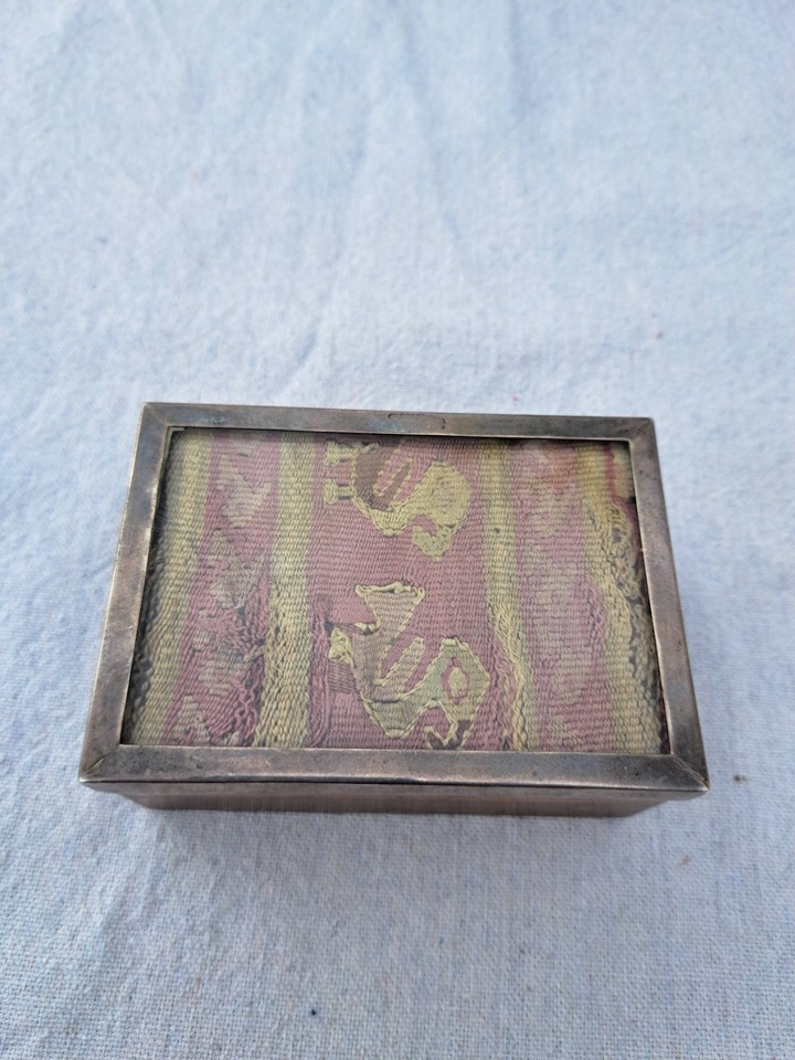 Vintage Sterling Silver Pre-Columbian Textile Wood Trinket Box Peru | eBay