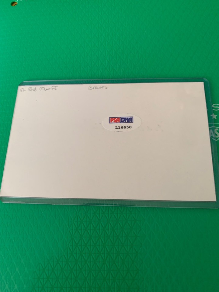 Red Murff signed index card, PSA sticker, Milwaukee Braves, New York ...