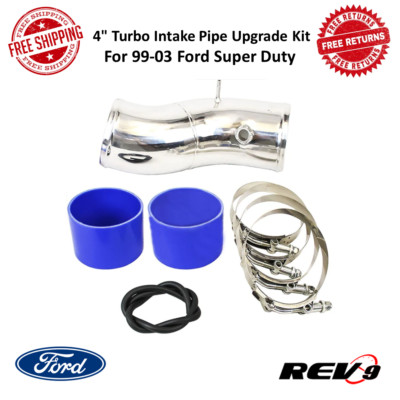 REV9 4" Turbo Air Intake Pipe Upgrade Kit For 99-03 Ford Super Duty 7 ...