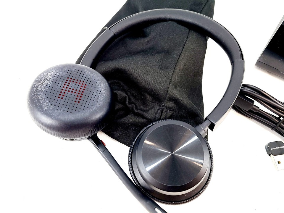 Plantronics Voyager 4320-M Stereo Bluetooth Headset 218475-01 & Stand ...