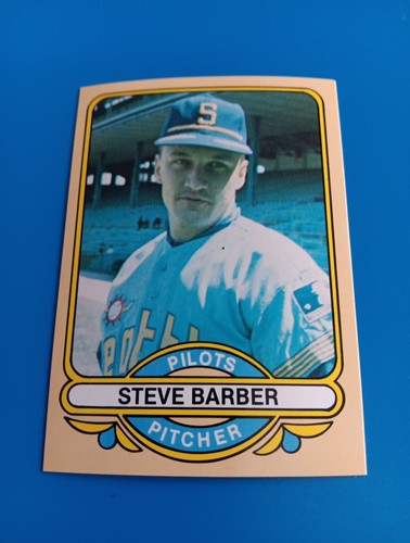 Steve Barber 1983 Renata Galasso 1969 Seattle Pilots Card #26 FREE ...