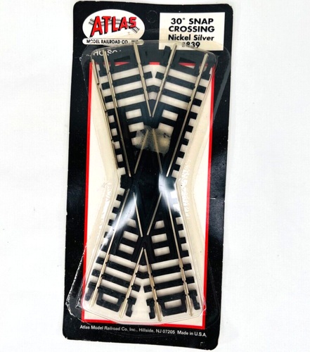 Atlas HO Scale 30 Degree Snap Track Crossing Nickel Silver #839... NEW ...