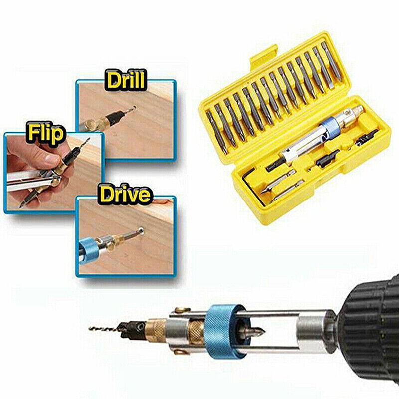 20PCS Half Time Drill Driver Bits Swivel Head Quick-Change Driving ...