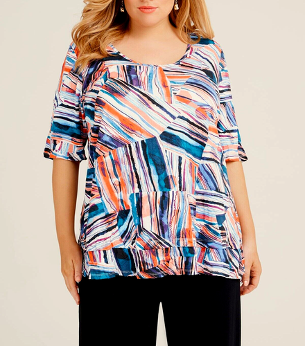 TS TAKING SHAPE plus sz XL / 24 Bamboo Tropical Horizon Top summer NWT ...