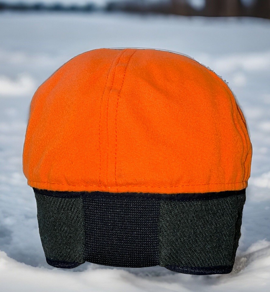 FILSON Ear Flaps Hat Men’s fitted size S Blaze Orange Insulated Cap ...
