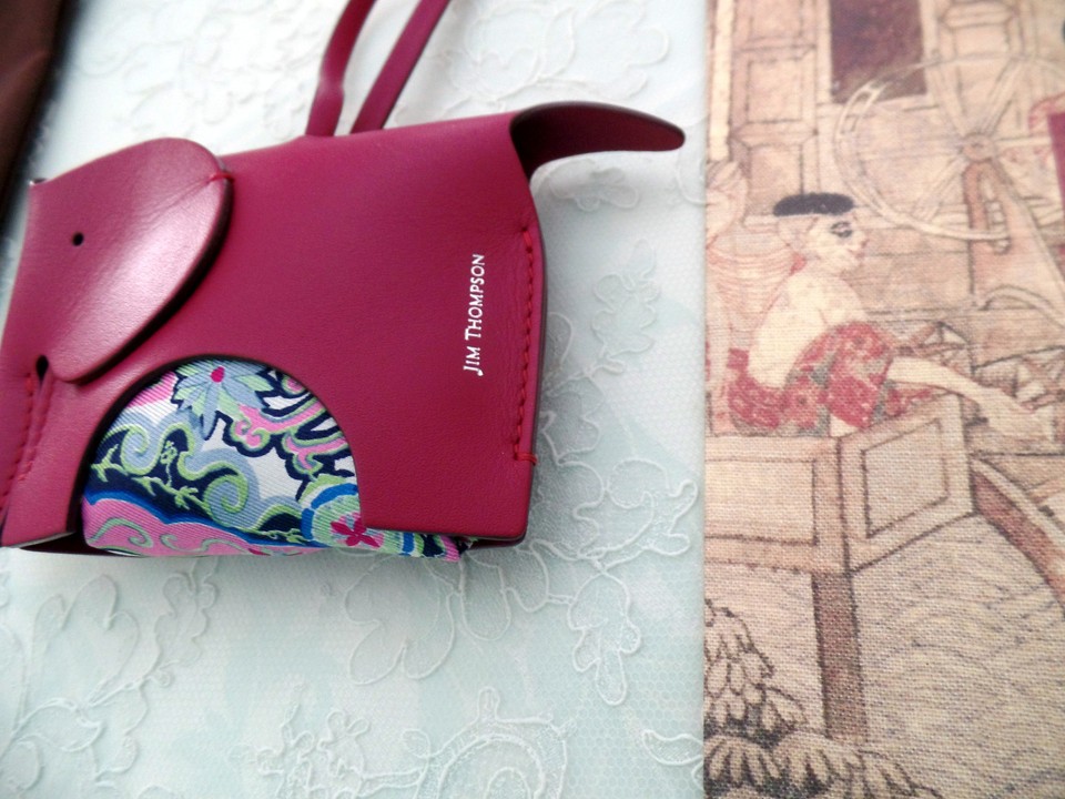 New Jim Thompson Silk Shopping Bag Dark Purple Elephant Carrier JT Bag ...