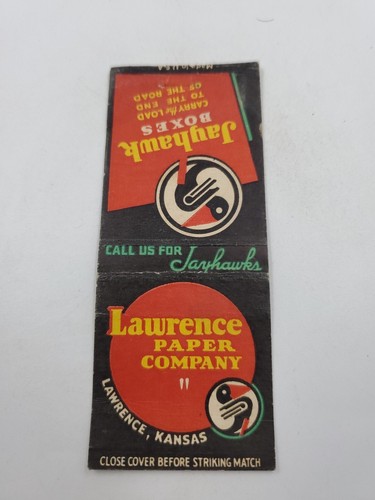 Lawrence Paper Compant Kansas Matchbook Cover | eBay