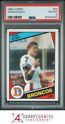 1984 TOPPS #63 JOHN ELWAY RC BRONCOS HOF PSA 6 | eBay