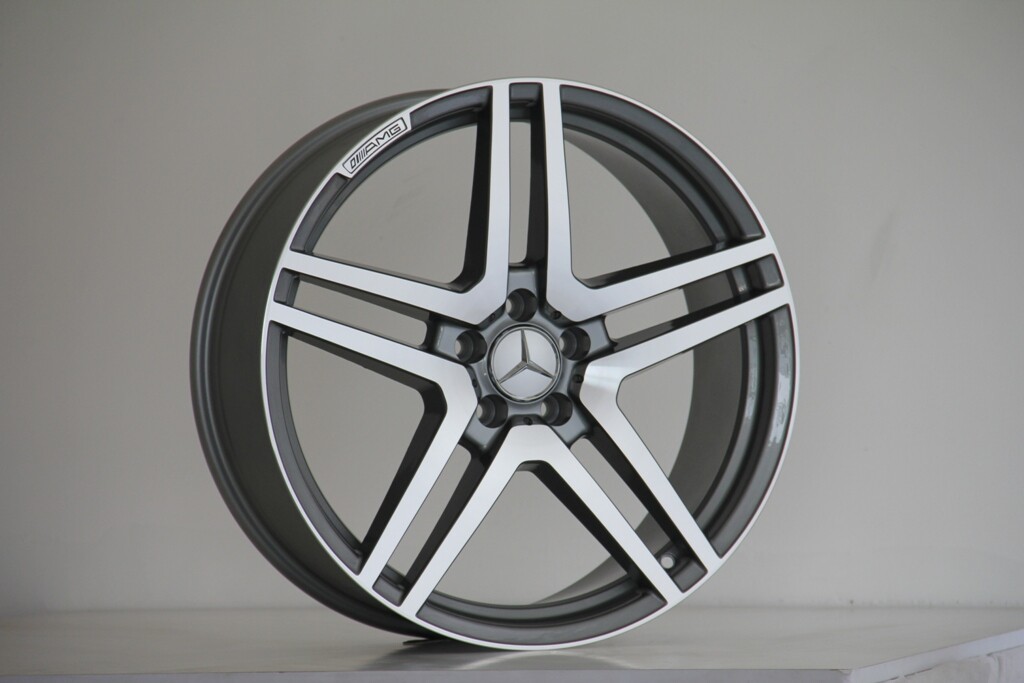 18"x8.5 GUNMETAL S65 AMG RIMS WHEEL MERCEDES BENZ C300 E350 GLE350 S550 ...