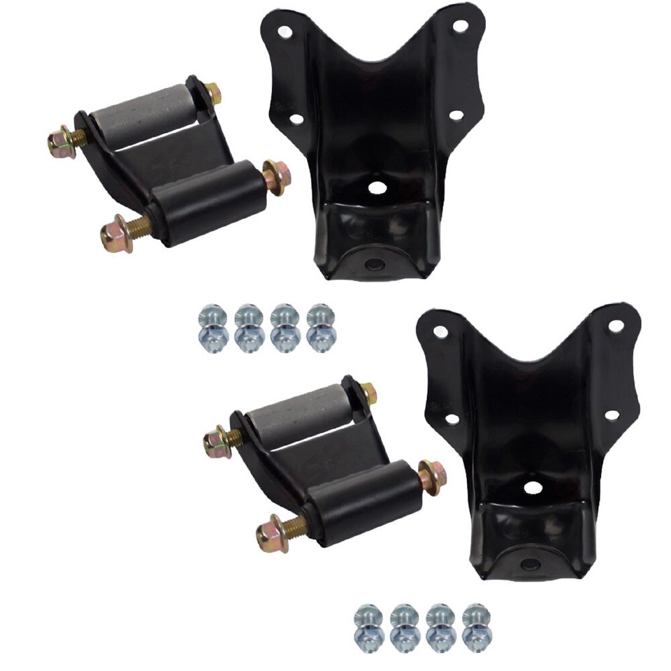 for Ford F150 F250 F350 Bronco Rear Leaf Spring Shackle Bracket Pair ...