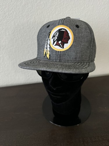 RETRO Classic Throwback Logo Washington Redskins Denim Gray Snapback ...