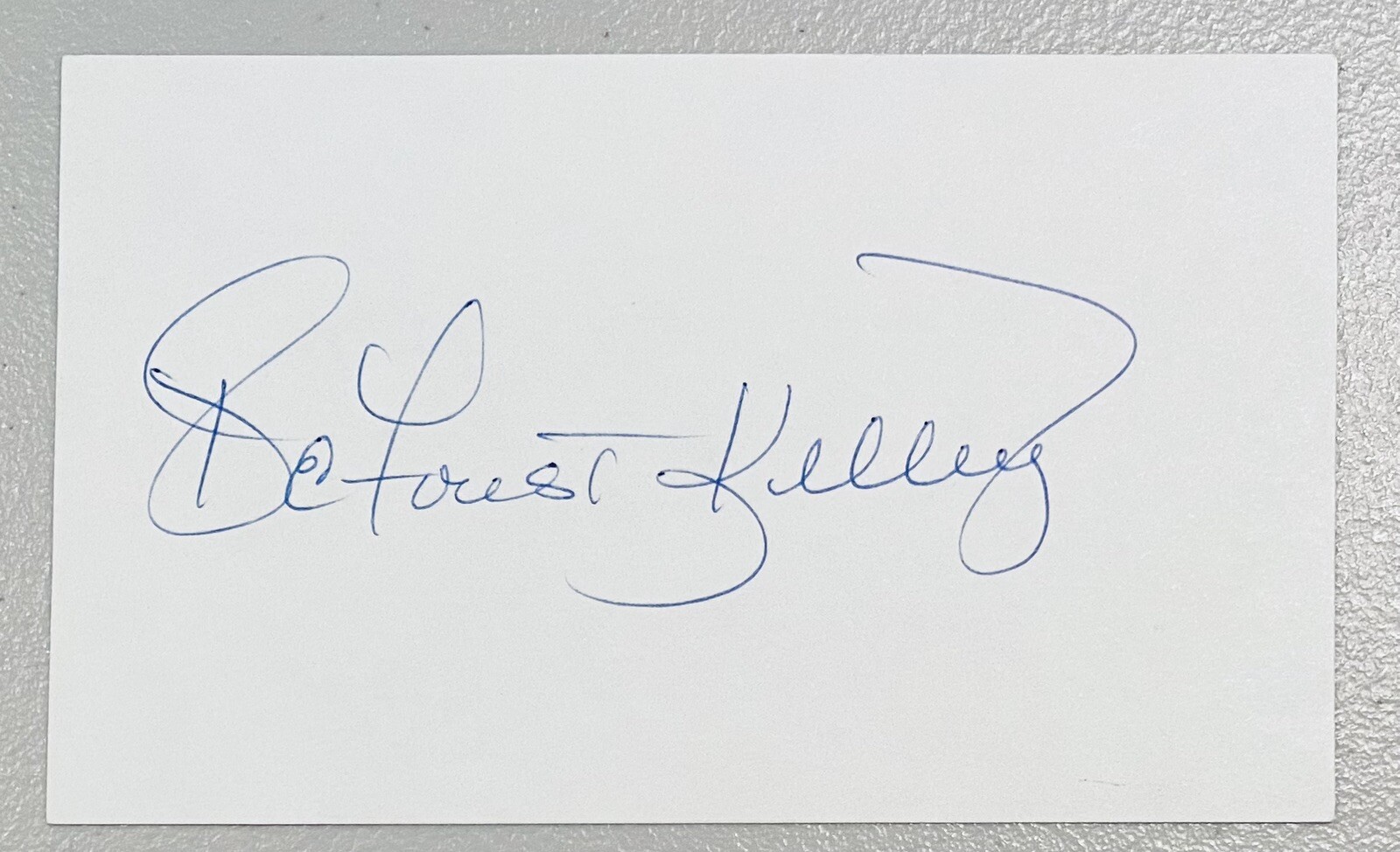 DeForest Kelley Signed Autographed 3x5 Card BAS Beckett Cert Star Trek ...