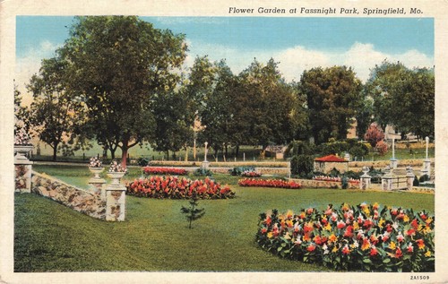 Flower Garden at Fassnight Park Springfield MO Missouri Postcard E441 ...