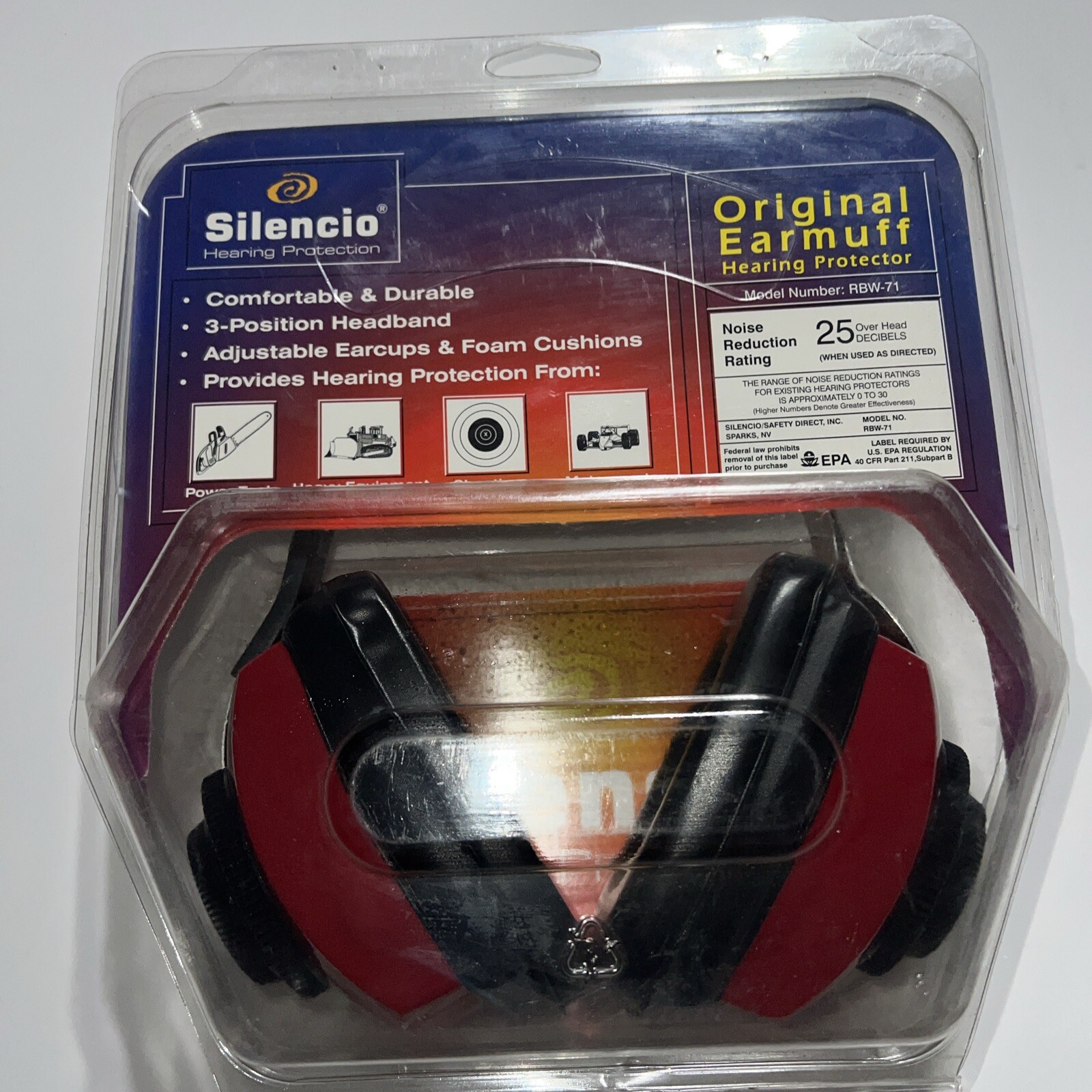 Silencio Original Earmuff Advanced Hearing Protection Rbw-71 for sale ...