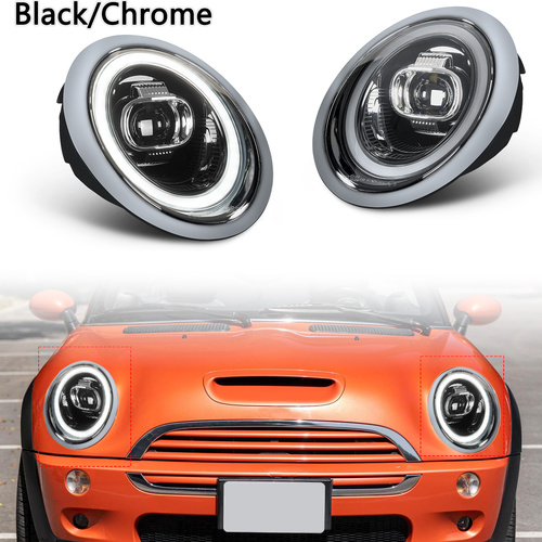 For Mini Cooper R50 R52 53 2001-2007 LED Headlights Plug&Play Black ...