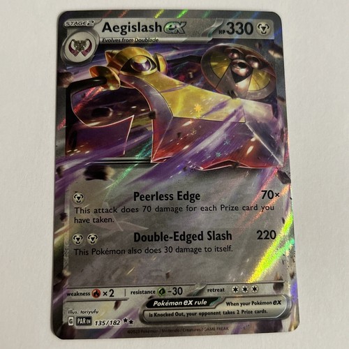 Pokémon TCG Aegislash Ex Paradox Rift 135/182 Holo Double Rare Near ...