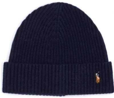 Polo Ralph Lauren Merino Wool Blend Beanie Cap Black O/S | eBay