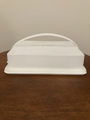 Vintage 13x9 Large Tupperware Rectangle Cake Taker with Carry Handle | eBay