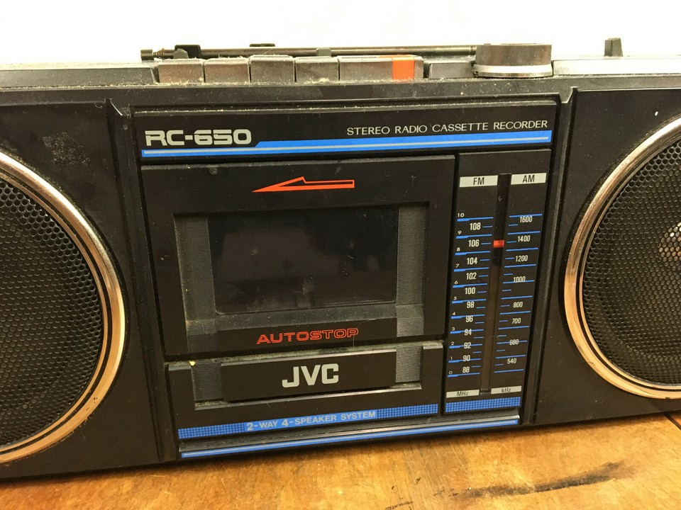 Vintage JVC RC-650 Stereo Radio Cassette Recorder Tape Player Boombox ...