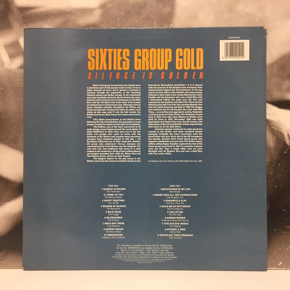 Sixties Group Gold - Silence Is Golden LP Ex-/Ex 1989 UK Ocean The ...
