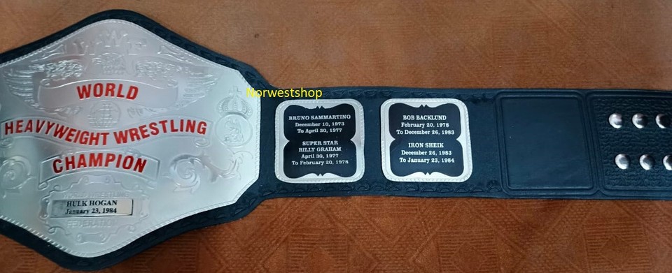 Hulk hogan 84 Championship Belt 2mm Brass plates Replica Adult Size | eBay