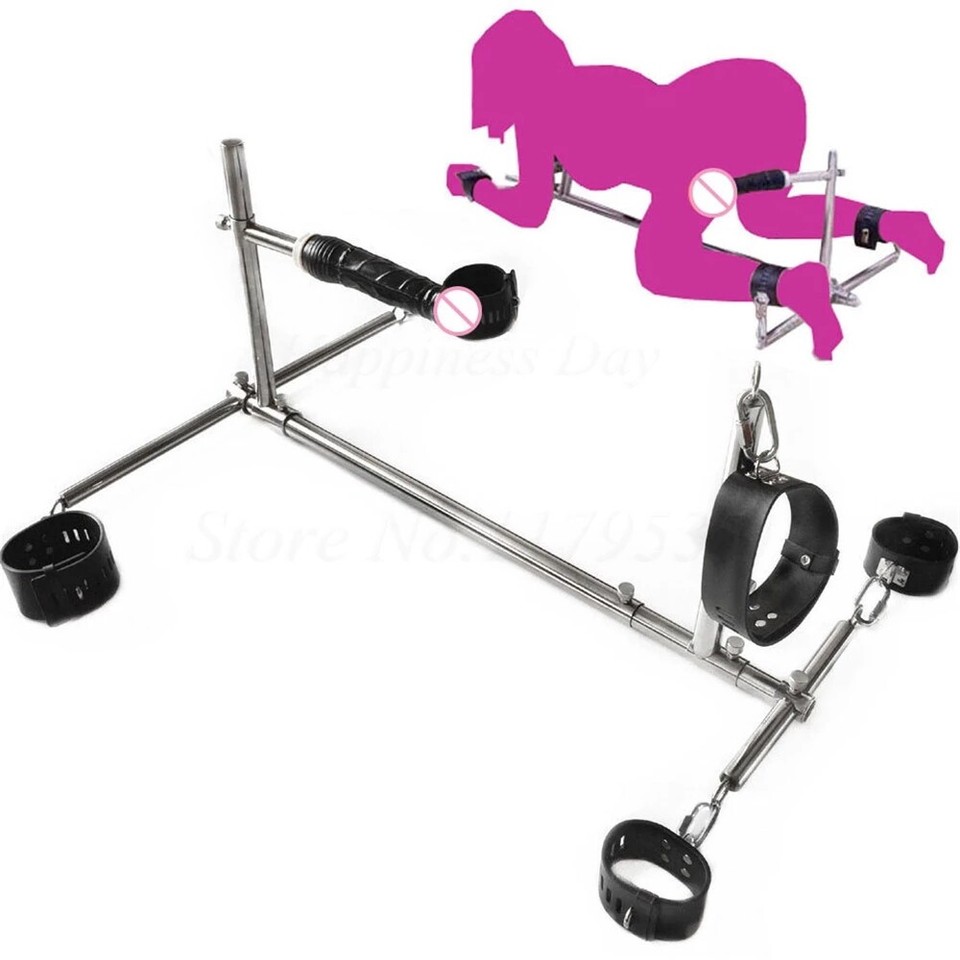 Heavy Duty Bondage Stainless Steel Handcuffs Ankle Rack Frame Torture ...