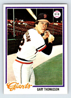 GARY THOMASSON San Francisco Giants 1978 Topps Baseball Card B204 | eBay