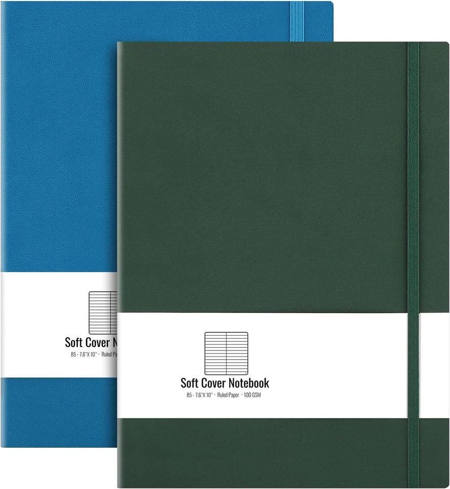 College Ruled Notebook 2 Pack - B5 Large Composition Notebook Lined ...
