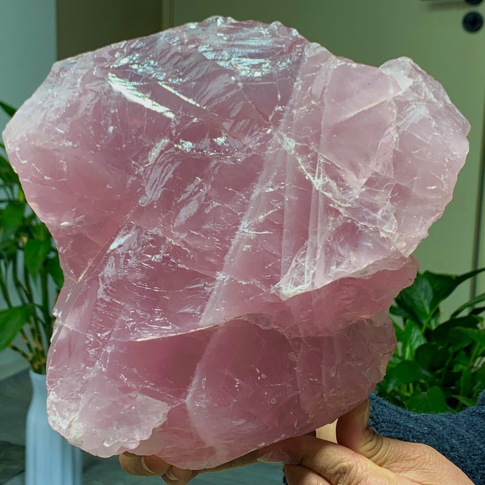 8.03LB Natural Rough Rose Quartz Pink Crystal Gemstone Healing | eBay