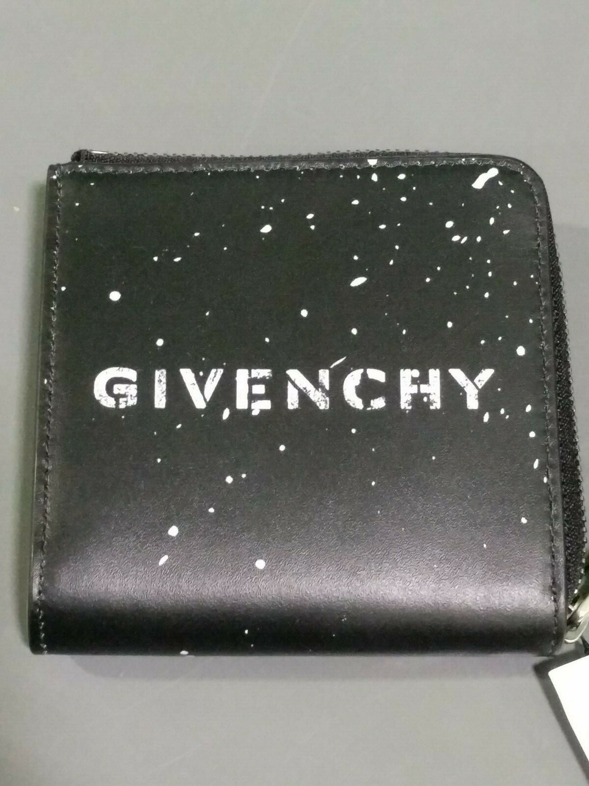 Givenchy Gravity Zipped around wallet Black logo Cardholder Coin purse ...